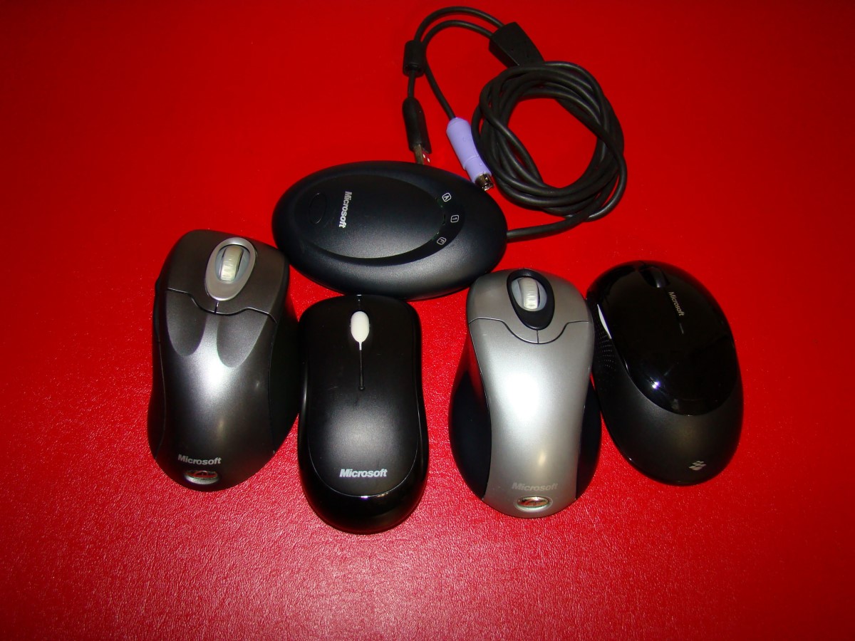 Lot 4 Microsoft Wireles IntelliMouse Explorer 2.0 1007 1000 1008 5000 ...