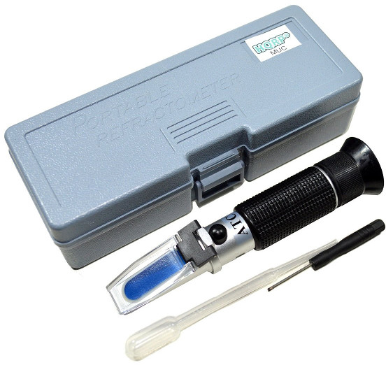 HQRP Sugar Refractometer Brix & Beer Sugar Wine Wort Tester SG 0-32% ...